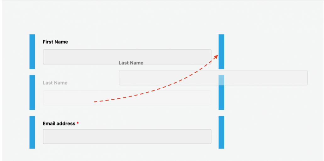 WP forms – adding columns and moving fields – Life Sciences Administration