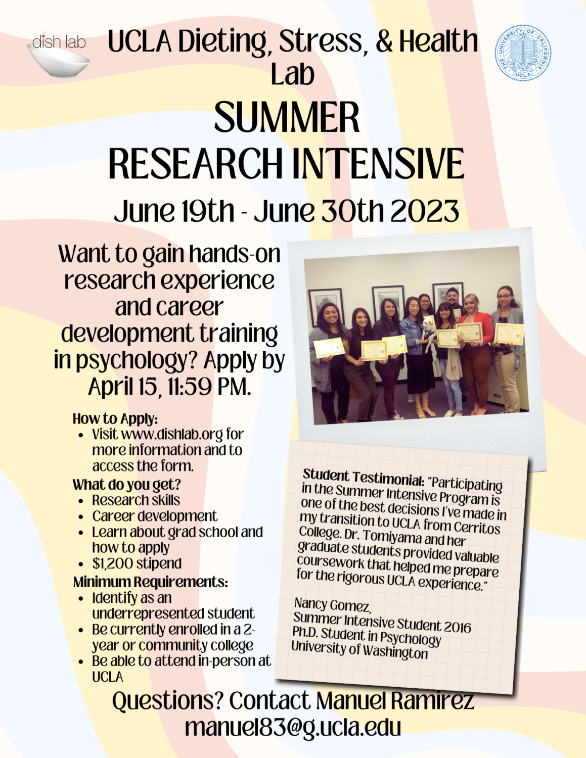 Summer Research Intensive Program – DiSH Lab